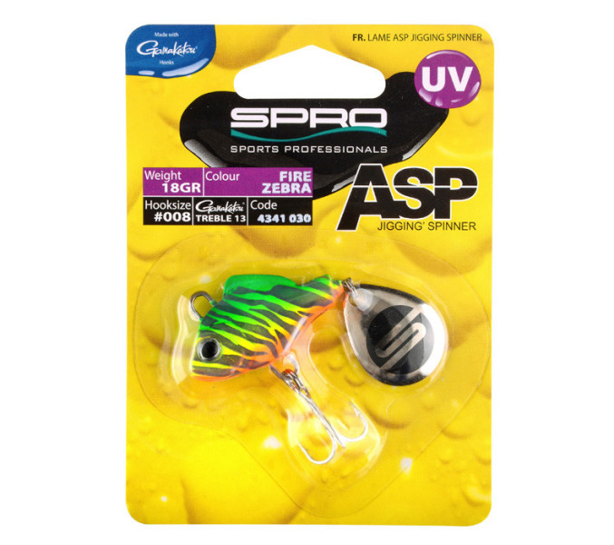 ASP Spinner UV SPRO spintail jig lame vibrante avec palette et hameçon ...